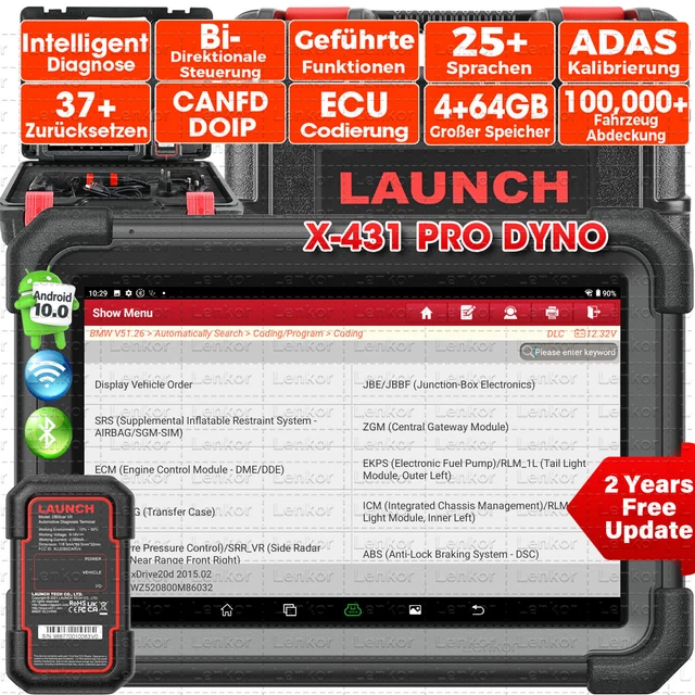 2024 LAUNCH X431 PRO DYNO OBD2 dispositivo diagnostico TUTTI SYSTEM ECU ...