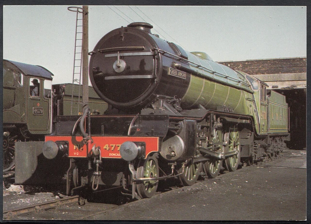 TRAIN POSTCARD - LNER Class V2 Loco No 4771 'Green Arrow' at Steamtown ...