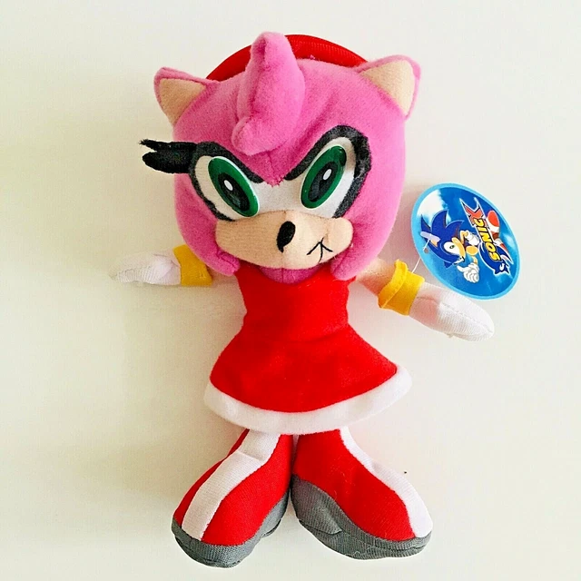 8& SONIC X Amy Rose Plush Red Dress NWT Sonic Project Toy Network ...