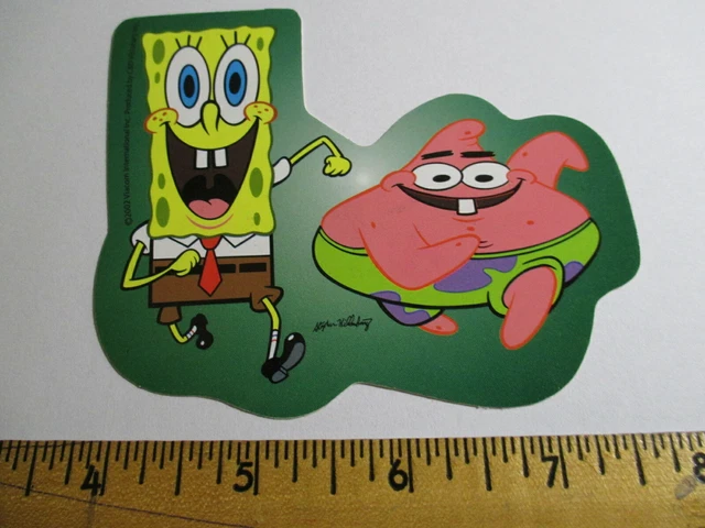 SPONGEBOB SQUAREPANTS & Patrick Sticker NOS Cartoons Nickelodeon 2002 ...