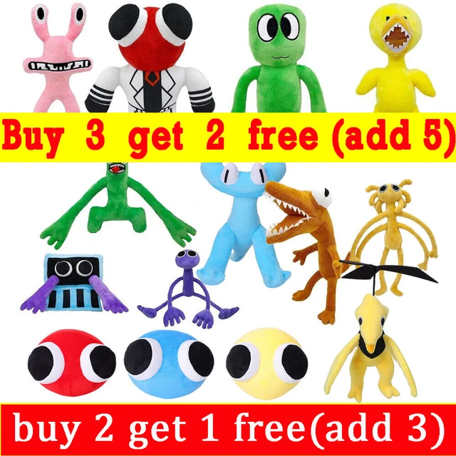 RAINBOW FRIENDS CHAPTER 2 Yellow Friend Cyan Plush Toy Soft Stuffed ...