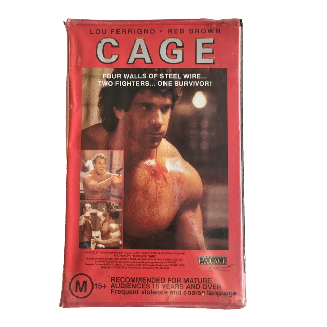 CAGE VHS TAPE 1989 Martial Arts / Palace Entertainment Clamshell Lou ...