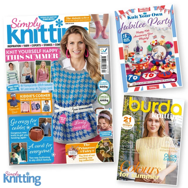 Simply Knitting Magazine Issue 224 With Burda Kntting Eur 1154 Picclick It 