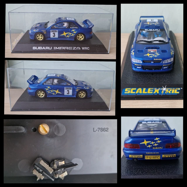 SCALEXTRIC SUBARU IMPREZA WRC #3 Slot Car with Plastic Case (See ...