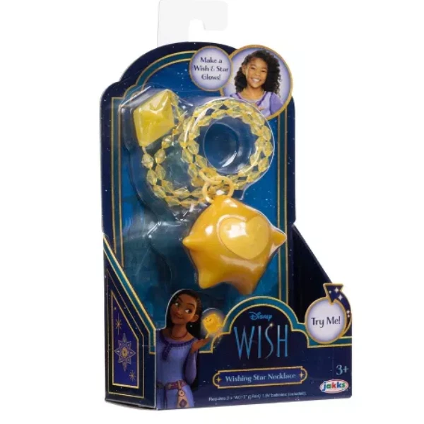 DISNEY WISH MOVIE Asha Star Heart Light Up Necklace Glow in Dark ...