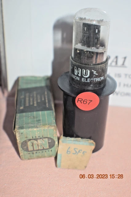VACUUM TUBE NATIONAL UNION 6SF5 GT/G - TESTED - NEW OLD STOCK £6.15 ...