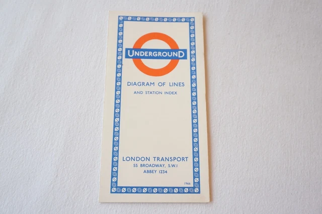 1966 LONDON TRANSPORT Underground Map Diagram of Lines Tube Ref 266 VGC ...