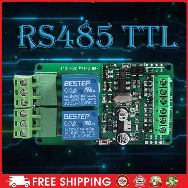 Modbus Rtu 2 Way Relay Module Ttlrs485 Interface Communication With Indicator Eur 619