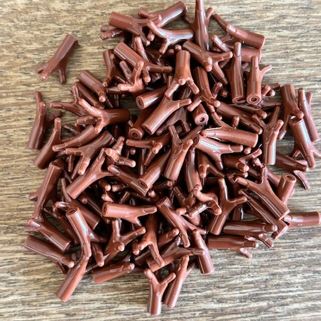 100X LEGO PFLANZENSCHAFT, BAUMZWEIG ZWEIG (68211) ROTBRAUN, KOSTENLOSES ...