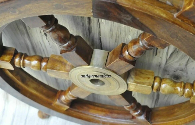 ROUE DE BATEAU en bois, direction nautique, Pirate, décor mural de bateau... EUR 54,74 - PicClick FR