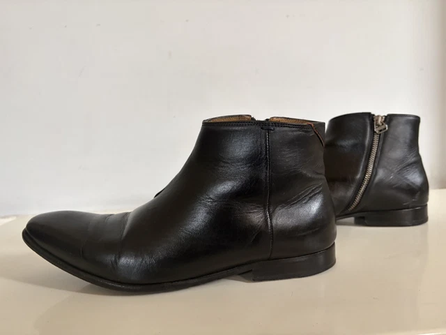 PAUL SMITH BLACK Leather 'Dove' Ankle Boots - UK 7.5 £78.70 - PicClick UK