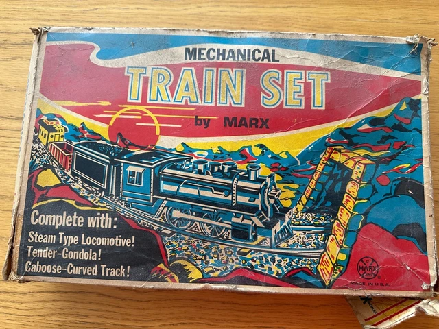 VINTAGE MECHANICAL TIN wind up train set by Marx £16.32 - PicClick UK