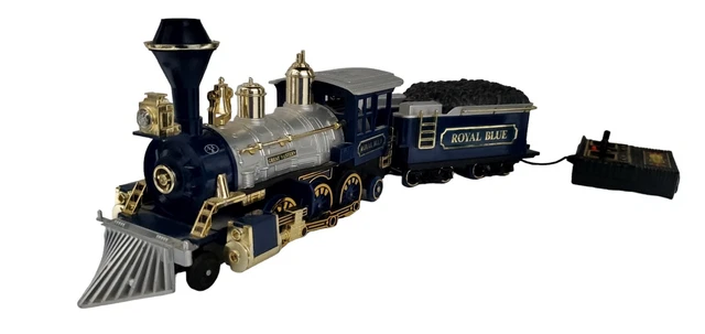 NEW BRIGHT ROYAL Blue Battery Operated Train with Coal Tender £25.97 ...