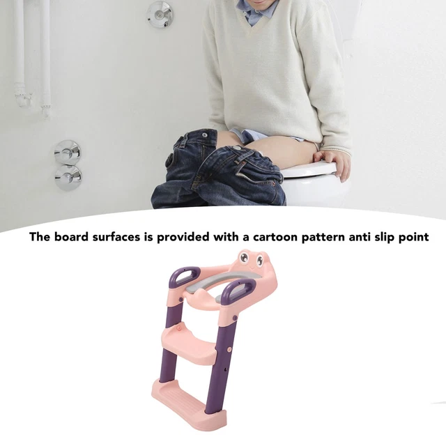 (PINK)CHILDRENS POTTY TRAINING Toilet Ladder Seat Home Urine Proof ...