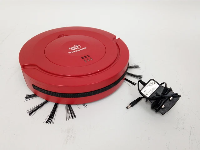 FREE TIME WHISKERS Robotic Self Clean Vacuum Hoover With Charger In Red ...