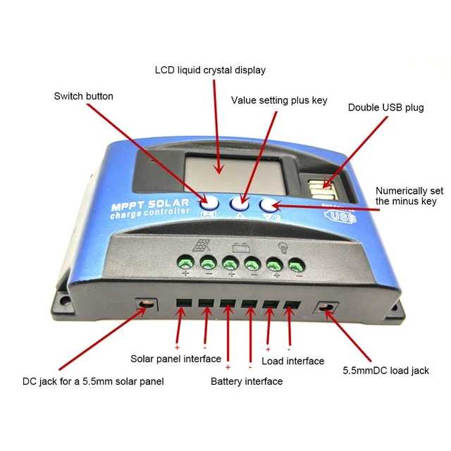 SOLARREGLER LADEREGLER 12V 30A/60A/100A Solarregler EUR 31,83 - PicClick DE
