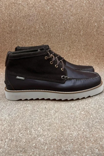 BARBOUR HADSTON CHUKKA Boots dark brown leather UK 9 £68.30 - PicClick UK