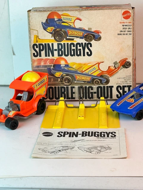 MATTEL RED LINE Era Spin Buggies Double Dig-Out Set with Box $69.95 ...