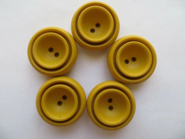 60S VINTAGE MED 'Double-rim' Concave MOD Mustard Yellow Coat Dress ...