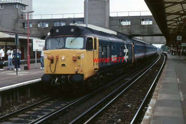 ORIGINAL RAILWAY SLIDE Class 50 50046 at Woking 03.08.91 £4.50 ...