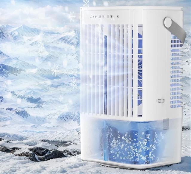 PORTABLE AIR CONDITIONER - Evaporative Cooler Desk Fan 1200ML Water ...