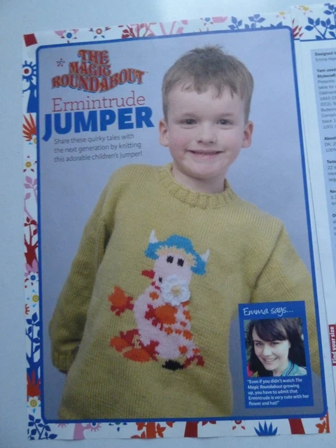 THE MAGIC ROUNDABOUT Ermintrude Jumper Knitting Pattern £1.10 - PicClick UK