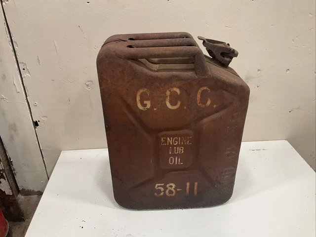 WW2 WWII JERRY Can Oil Fuel 1945 GCC Engine Oil World War 2 Army Can ...