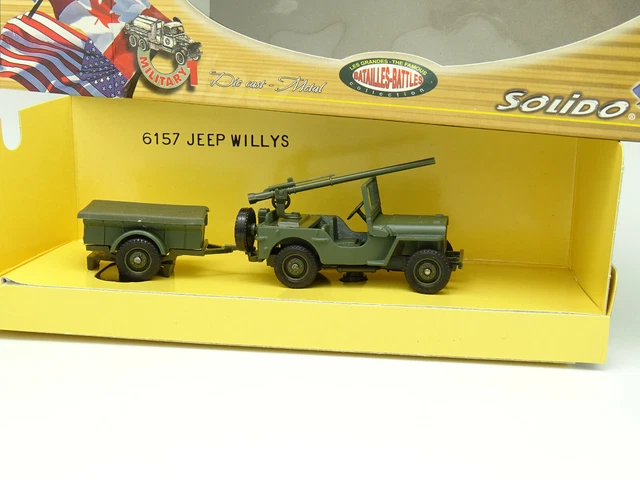SOLIDO MILITARY 1/43 - Jeep Willys Cannon + Trailer 6157 £55.34 ...