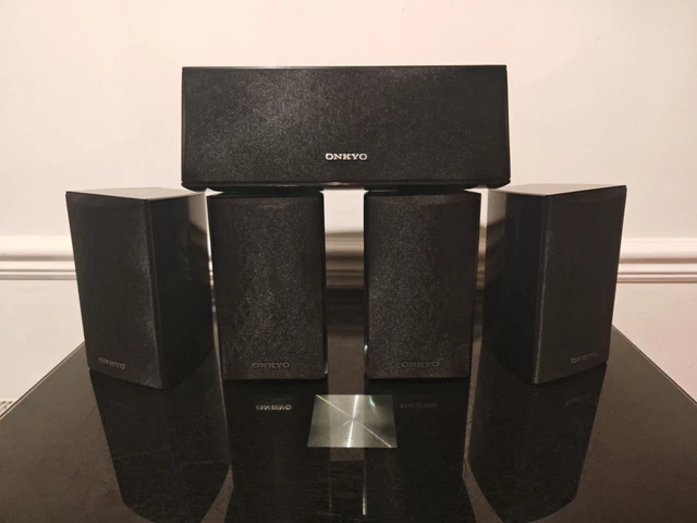 ONKYO SURROUND SOUND Speakers Set Skr-038 X 4 Skc-038 Centre Piano ...