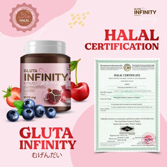 GLUTA INFINITY 30 Tablet 1000mg Glutathione Rich Skin Whitening Vitamin ...