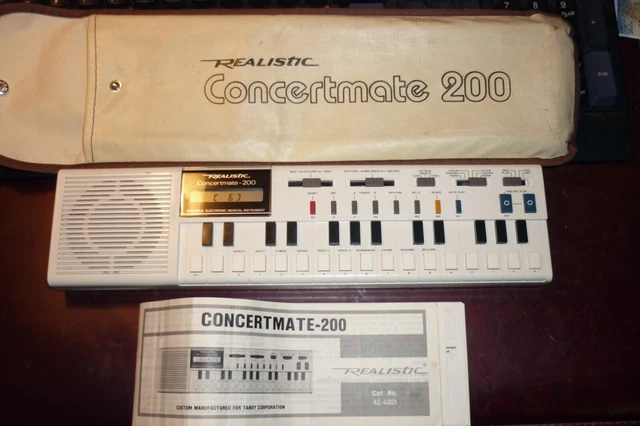 CLAVIER REALISTIC CONCERTMATE 200 synthé portable complet fonctionne ...