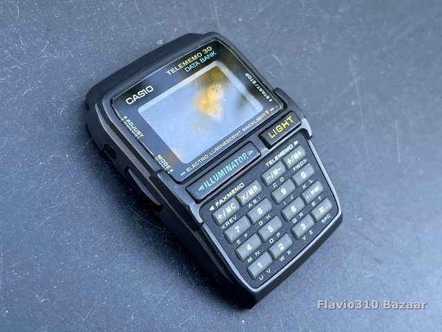 AUTHENTIC CASIO DBC-30 Data Bank Telememo 50 Illuminator - Black Case ...