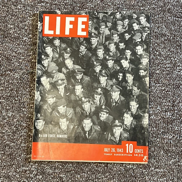 LIFE MAGAZINE 1943 July 26 8Th Air Force Fighter B-24 Bombers Wwii Ww2 ...