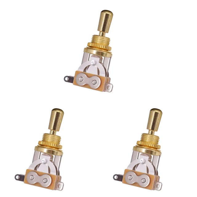 3 WAY ELECTRIC Guitar Selector Pickup Toggle Switch for LP EPI (Gold ...