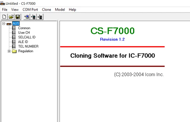ICOM CS-F7000 V.1.2 SOFTWARE DE PROGRAMACIÓN Y CLONACIÓN DE RADIO para ...