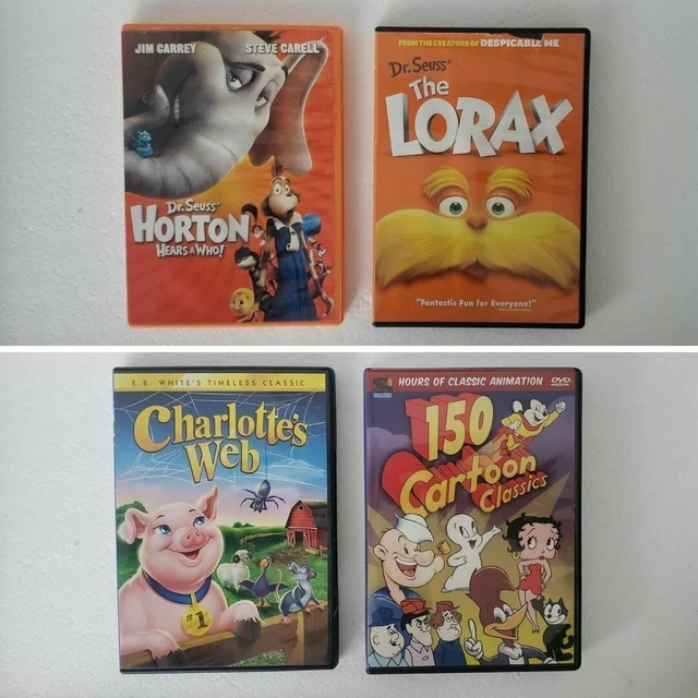 KID/FAMILY MOVIE DVD Lot~Horton Hears A Who~Lorax~Charlottes Web ...