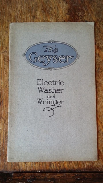 1920 THE GEYSER Electric Washer & Wringer - Washing Machine Sales ...