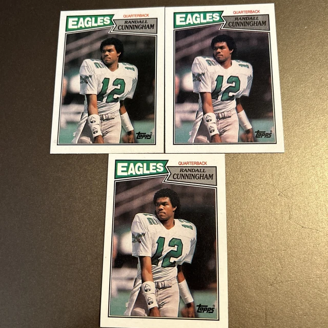 LOT DE (3) cartes recrue Randall Cunningham 1987 Topps #296 *Rocket Man ...
