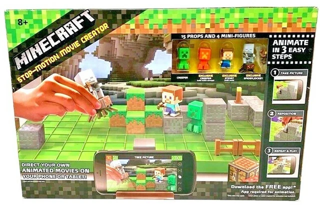 RARE NEW MINECRAFT Stop Motion Movie Creator Grass Series Green Box ...