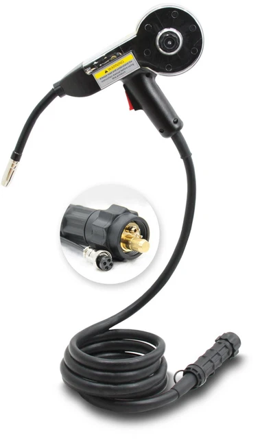 SPOOL GUN MIG/MAG Welding torch 3 meter cable Euro connector Sherman £ ...