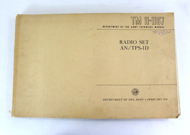MANUEL TECHNIQUE TM 11-1167 "Radio set" - US ARMY post-WW2 (matériel original!) EUR 23,90 ...