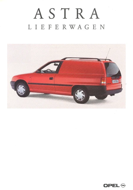 OPEL ASTRA LIEFERWAGEN Prospekt 1992 9/92 D brochure prospectus Katalog EUR 17,95 - PicClick DE