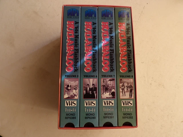 4 VHS TAPES Hullabaloo 1960s Music Flashback Volume 5 thru 8 EUR 19,99 ...