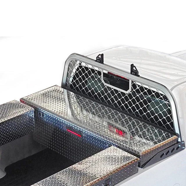 VEVOR HEADACHE RACK 300LBS Aluminum Mesh Cab Rack For Chevy Silverado ...