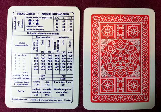 CARTA PUNTEGGI Bridge - Modiano '98 Rosso Triplex - Nuova EUR 4,00 ...