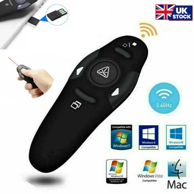 UK WIRELESS USB PPT Presenter Powerpoint Clicker Presentation Remote ...