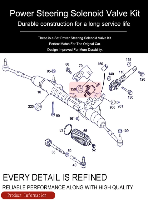 FÜR MERCEDES-BENZ W204 SPS valve Parameter Lenkung Ventil 2114600984 ...
