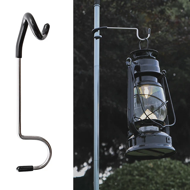 FISHING LAMP LIGHT Stand Hook Stainless Steel Tent Pole Camping Hanger ...