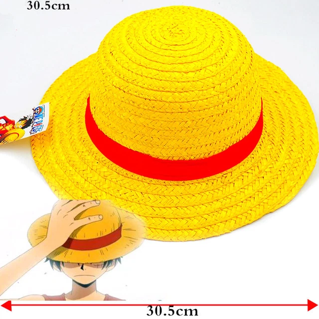 HOT ANIME ONE Piece Straw Hat Monkey D Luffy Cosplay Hats Handwork ...