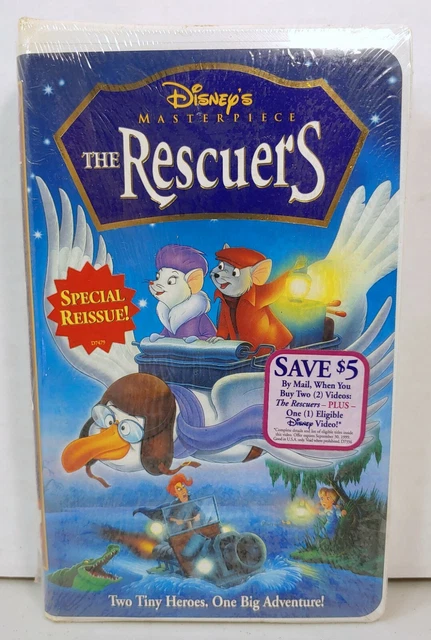 DISNEY THE RESCUERS Black Diamond Classic VHS Movie In Clam Shell Case ...